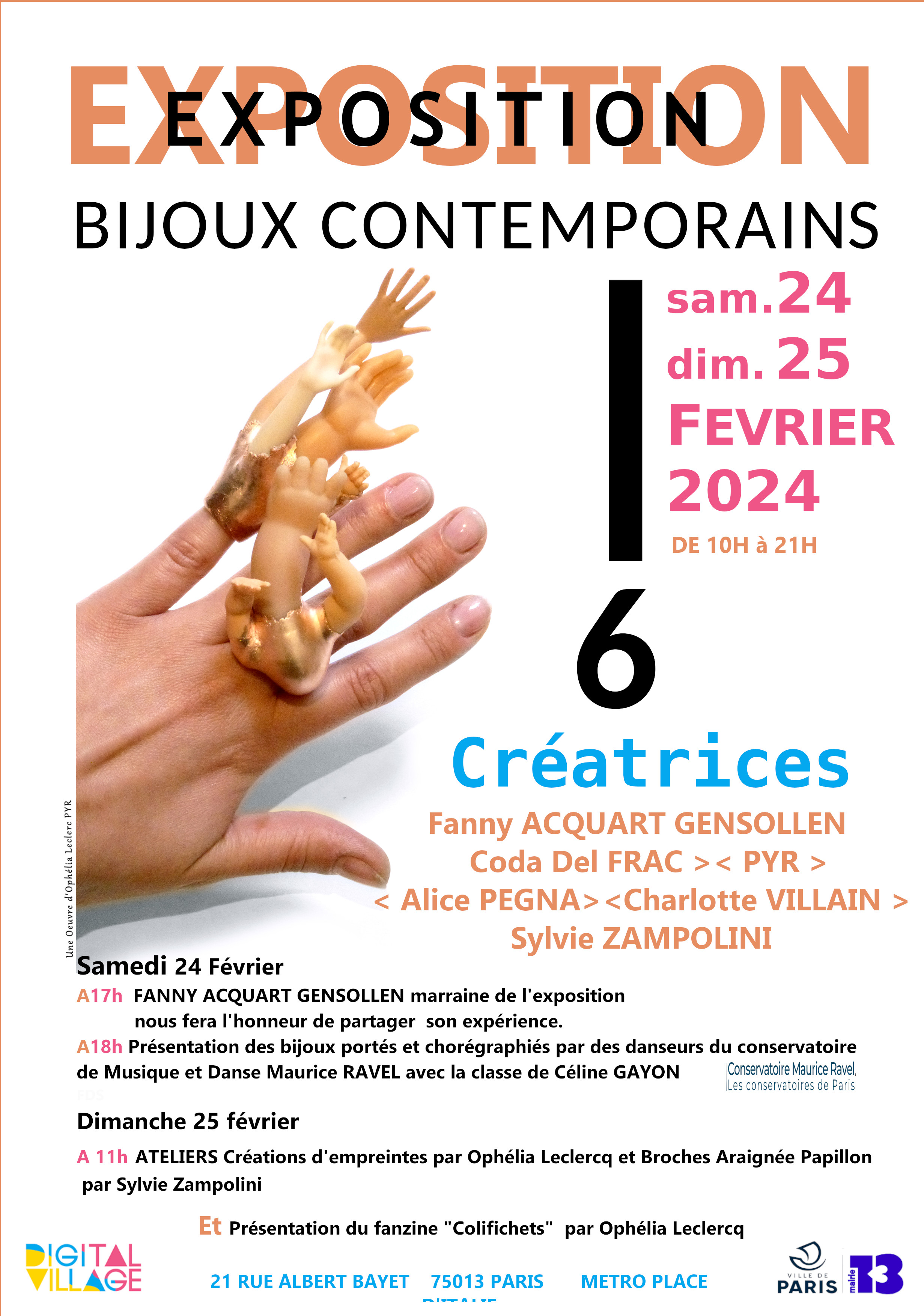 Exposition Le Bijou Contemporain au Digital Village Paris 13ème le 24 ...